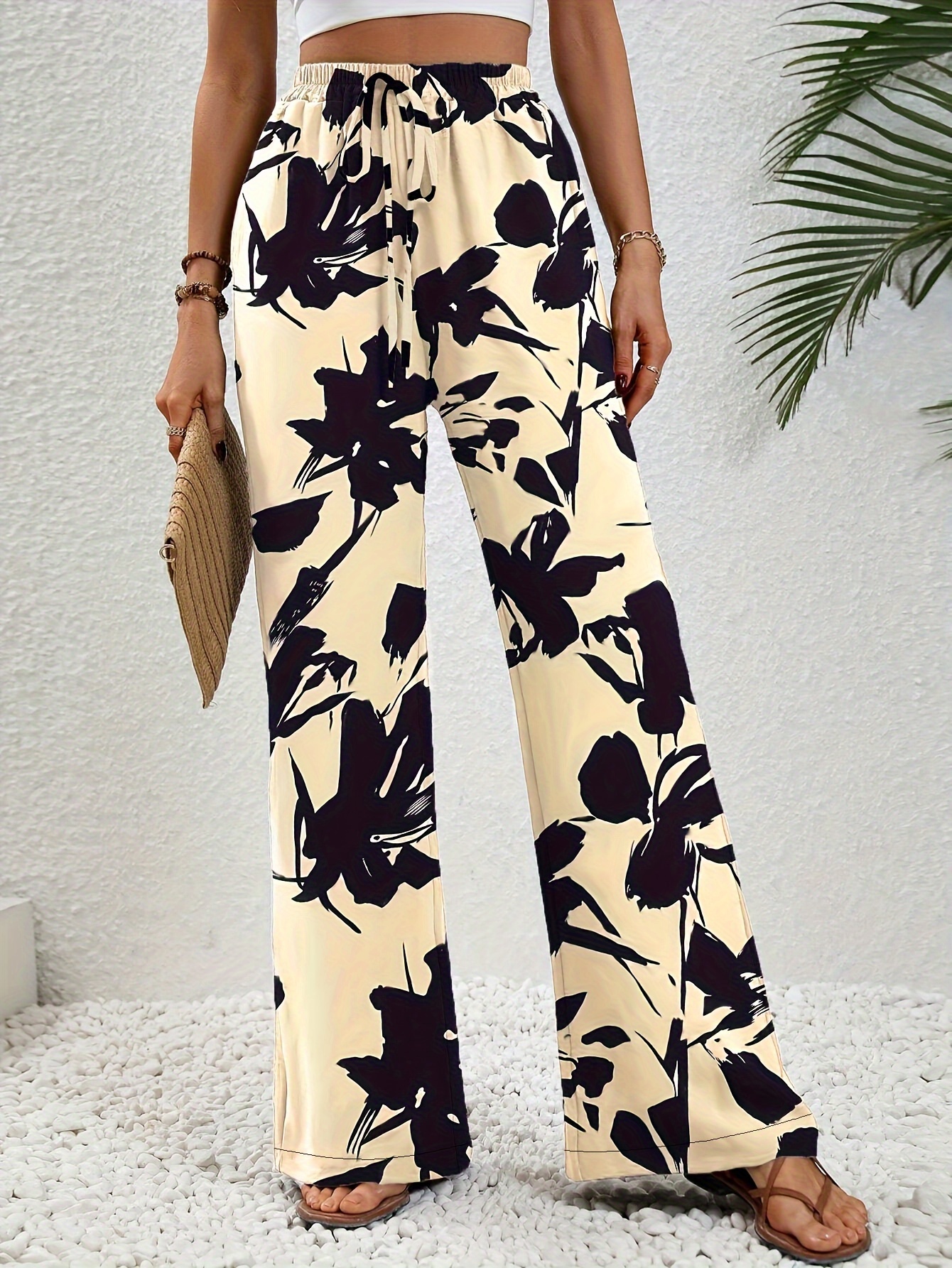 Mujer Pantalones De Moda Floreados Con Pantalones Floreados Outfit ...