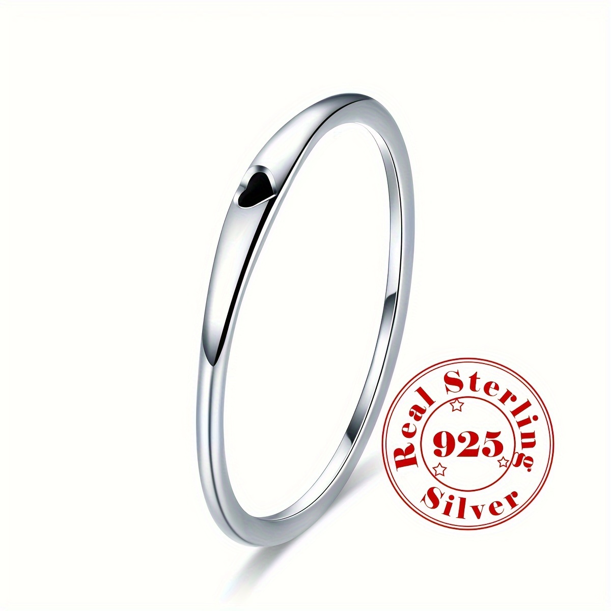 925 Sterling Silver Ring Cute Heart Design Pick A Color U - Temu United ...