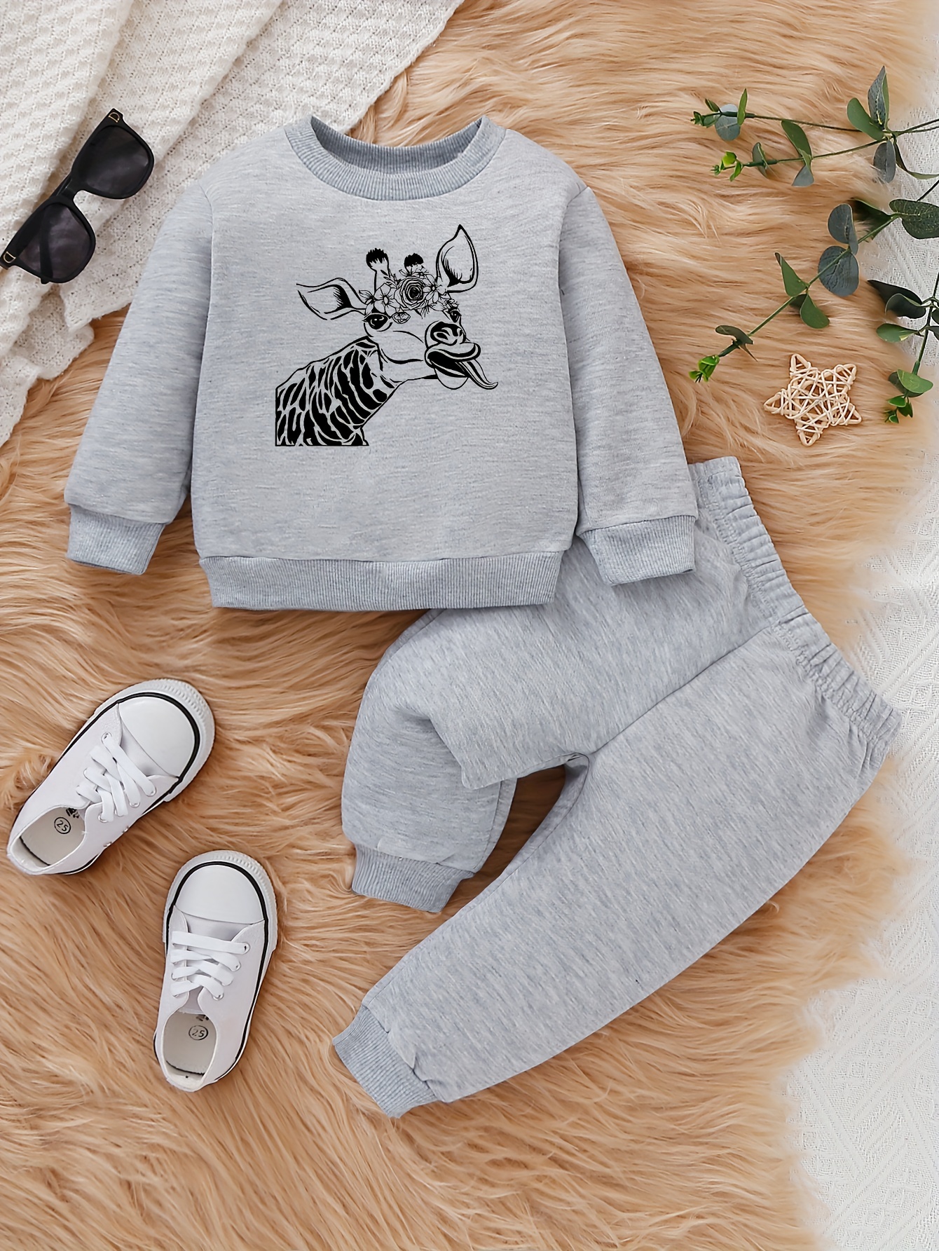 Newborn Baby Thickened Sweatshirt Set Kids New Cute Animal - Temu Australia