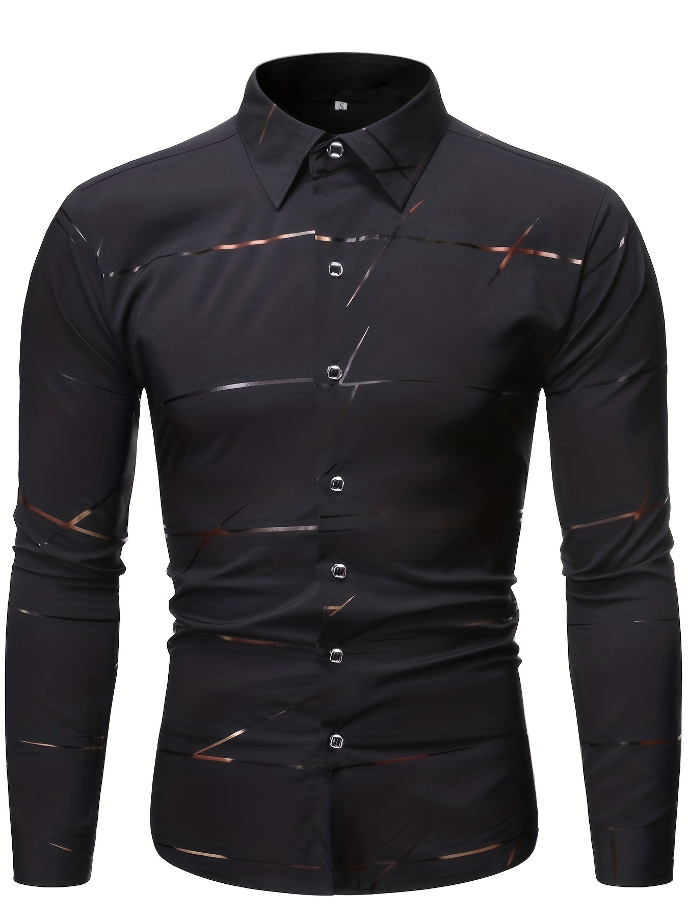 stylish pattern men's casual long sleeve shirt summer men's - Temu Portugal