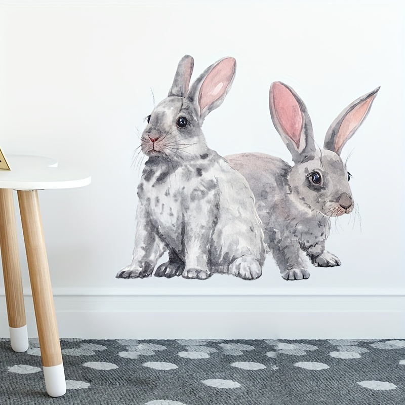 bunnies wall stickers easter rabbits peel stick room decal - Temu ...