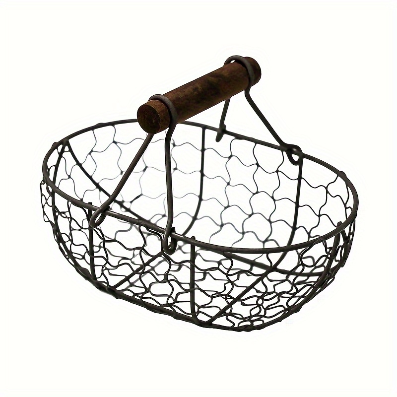 Retro Iron Storage Basket Creative Kitchen Fruit Basket - Temu United ...