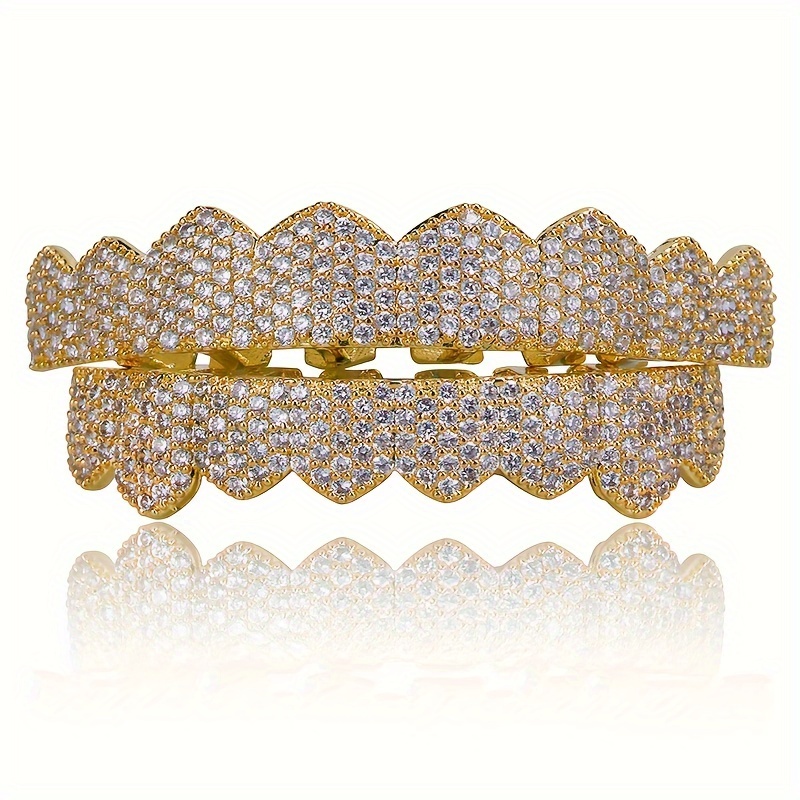 Hip Hop Teeth Grillz 8 Top Teeth 8 Bottom Teeth Tooth Braces - Temu Ireland