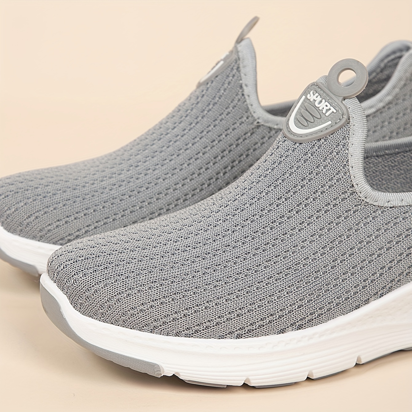 Women's Breathable Knit Sneakers Casual Slip Outdoor Shoes - Temu ...