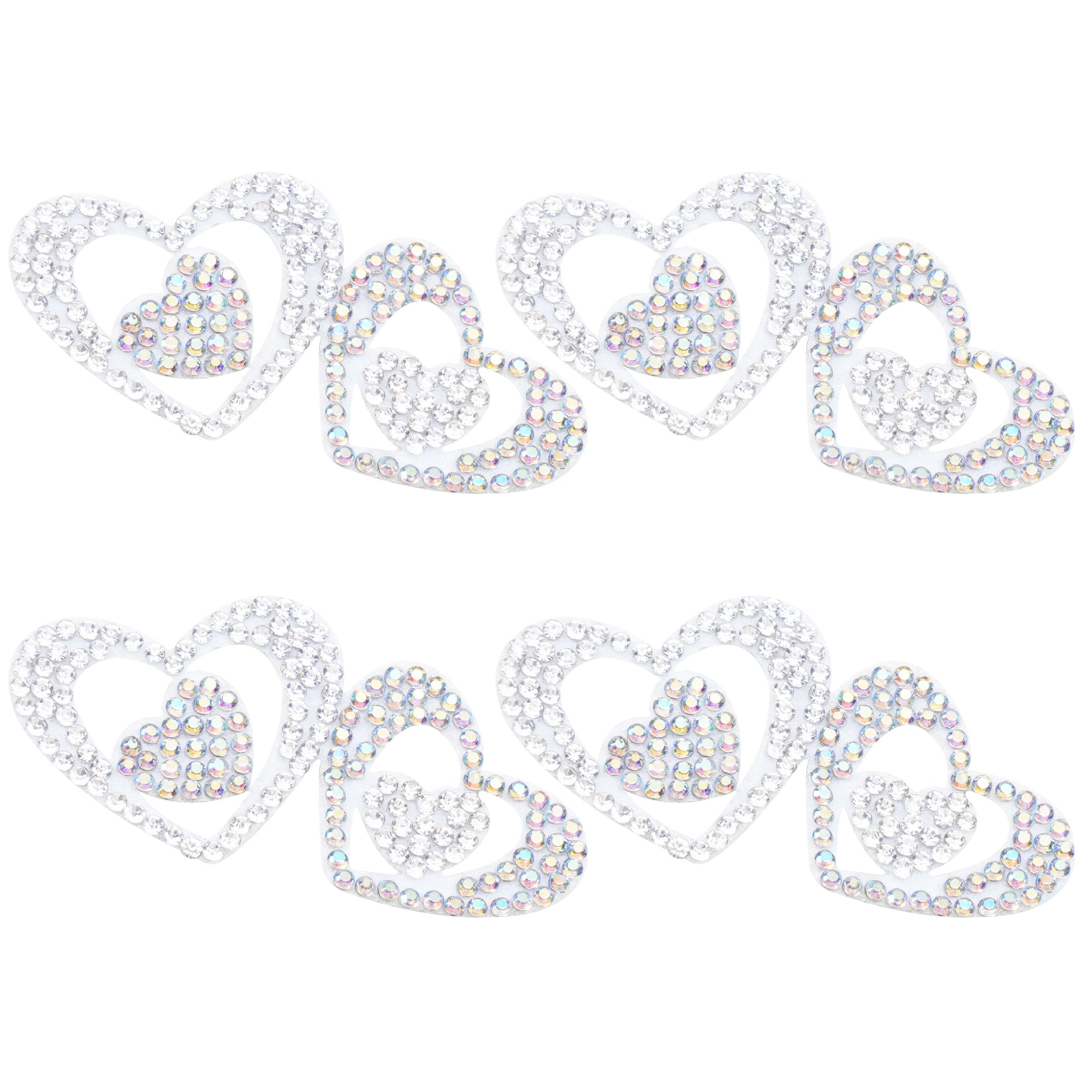 Non woven Hollowed Double Love Hearts White Red Diy Handmade - Temu ...