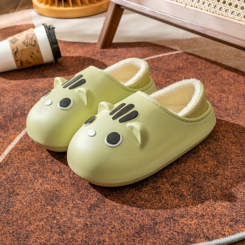 Cute Cartoon Cat Plush Slippers Winter Waterproof Indoor - Temu United ...