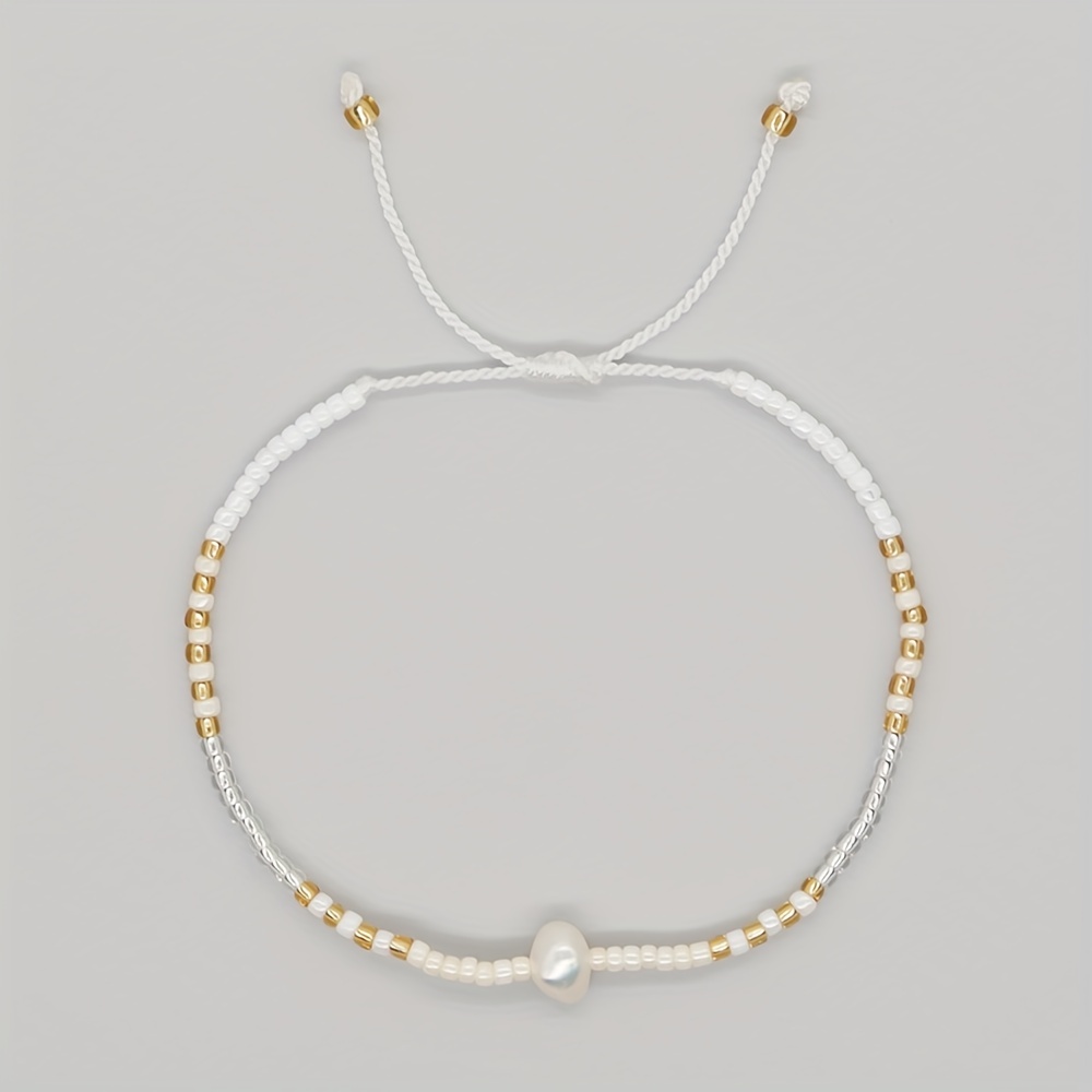 Minimalist Beaded Bracelets Women's Tiny Seeds Freshwater - Temu United ...