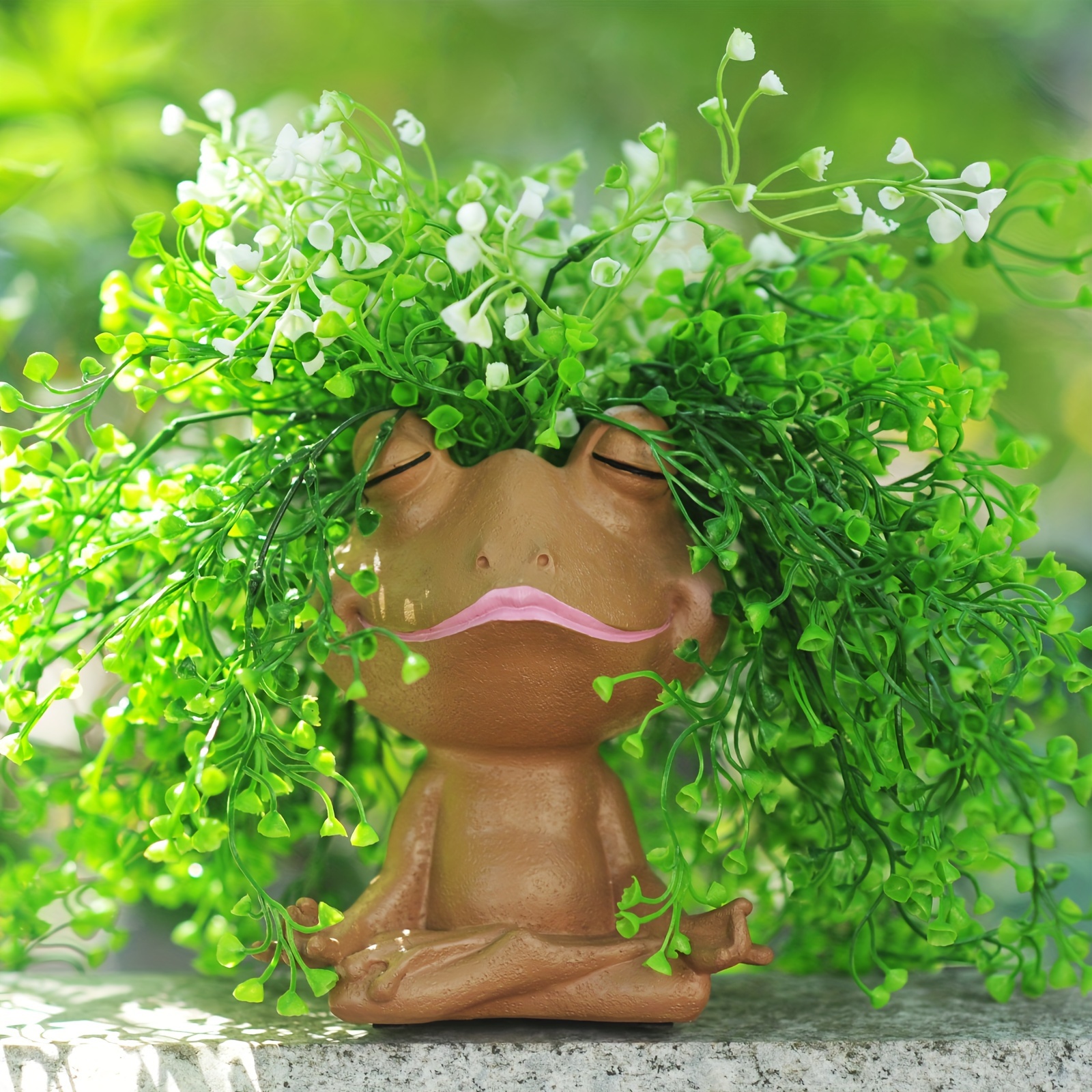 Frog Succulent Planter Cartoon Frog Green Plant Cute Flower - Temu ...