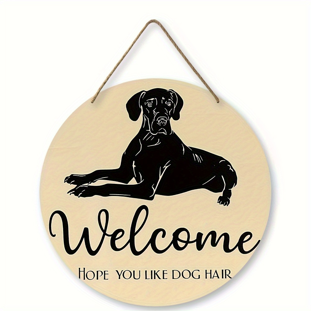 1 יחידה שלט קבלת פנים ציור דקורטיבי בעץ עגול גודל (8 "X8" - Temu Israel