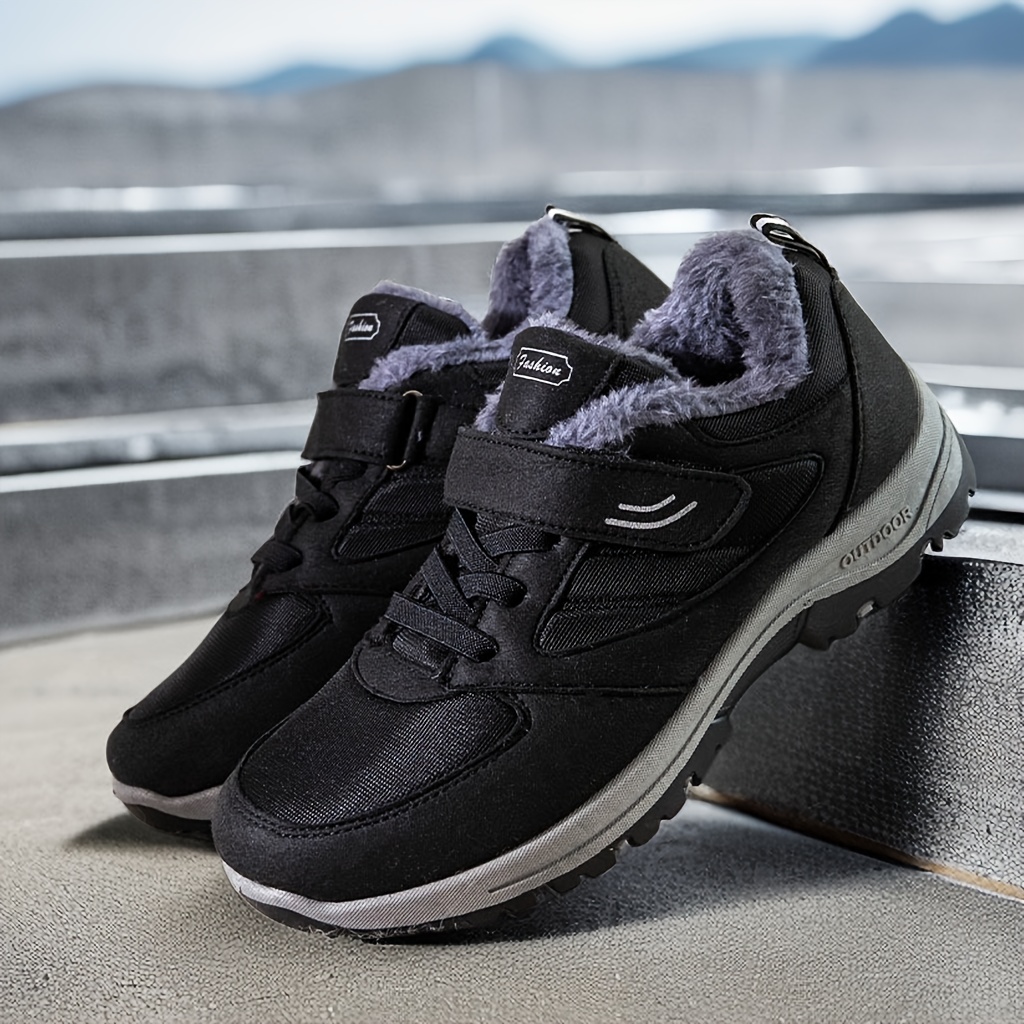 bottes de neige à lacets pour hommes, chaussures thermiques dhiver ...