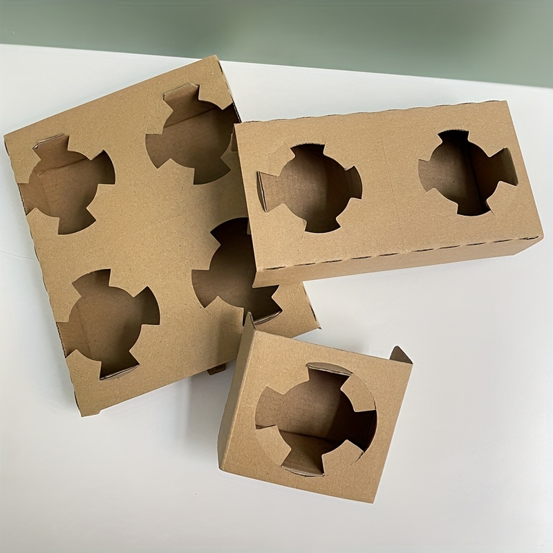 Thickened Kraft Paper Cup Carriers Coffee Milk Tea - Temu