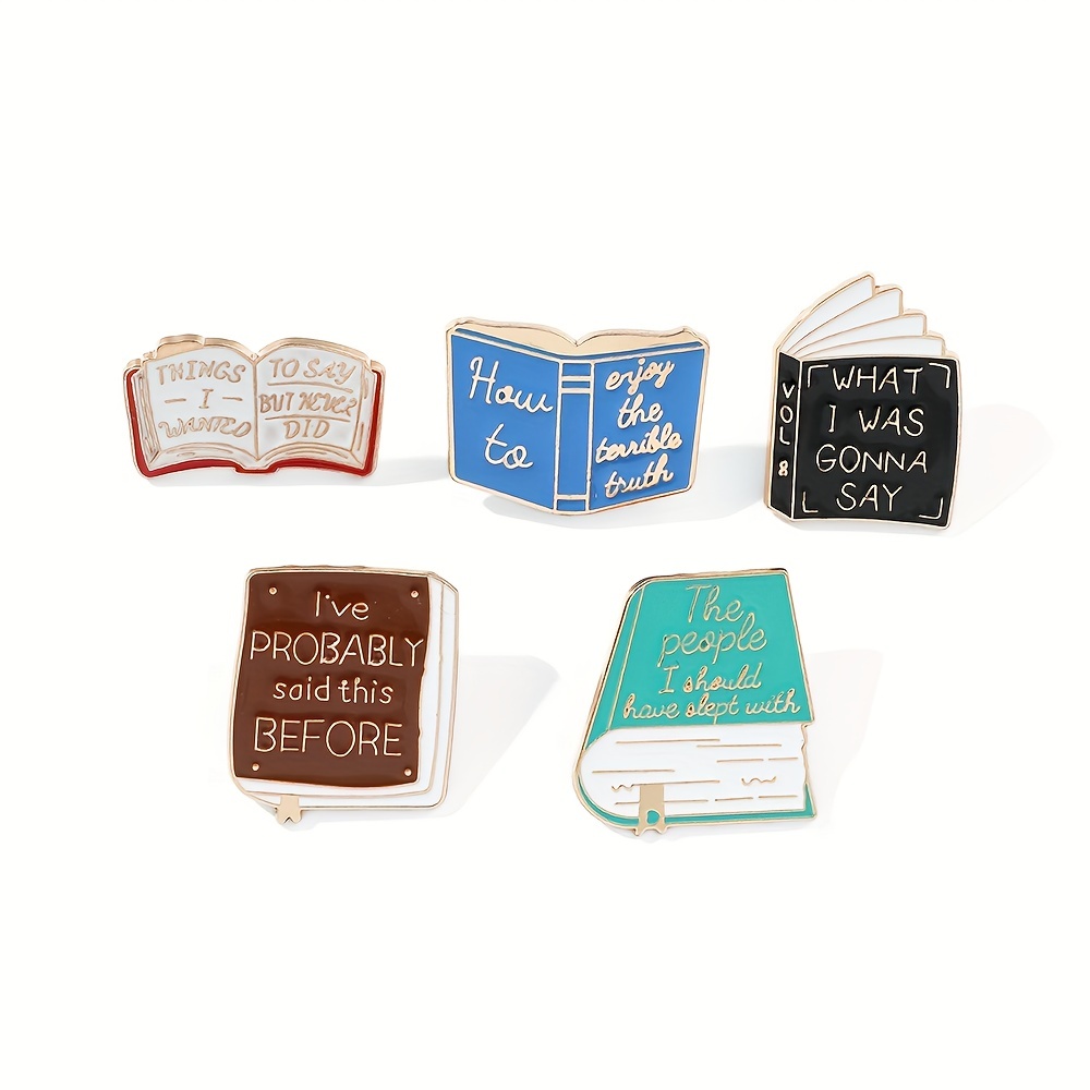 Creative Book Brooch Lapel Pin Jewelry Accessories Men - Temu United ...