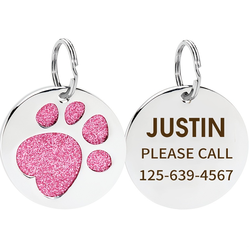 Personalized Dog Id Tags Pets Customized Engraved Dog Name - Temu ...