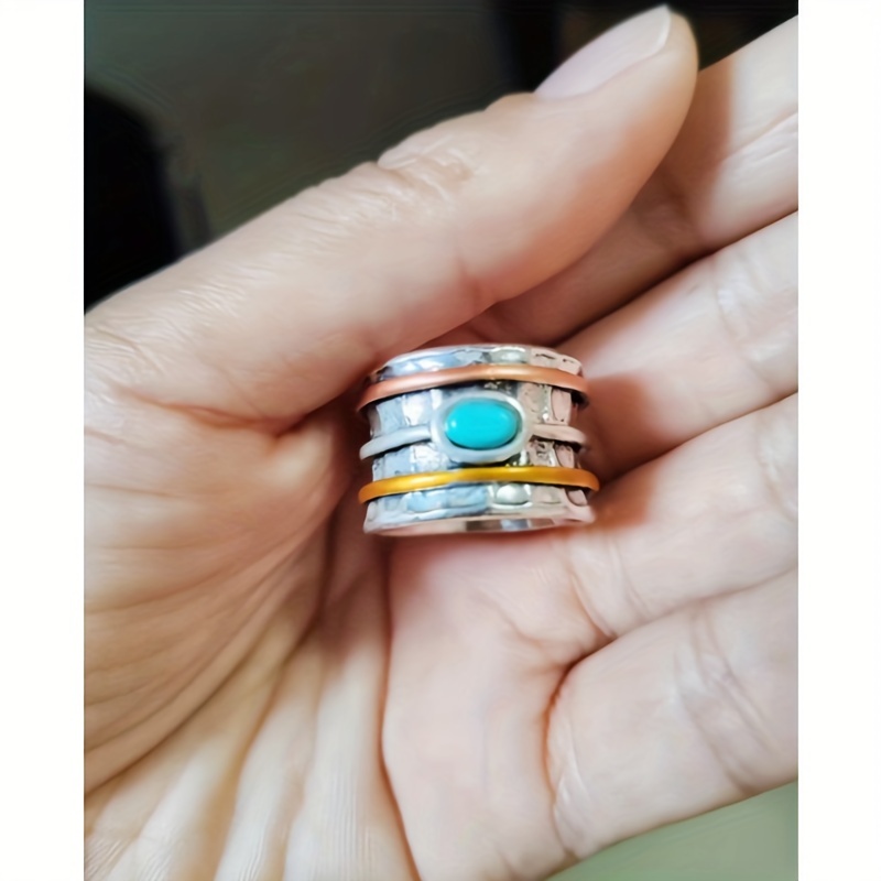 Bohemian Style Ring Set With Turquoise Engagement Ring For Men - Temu ...