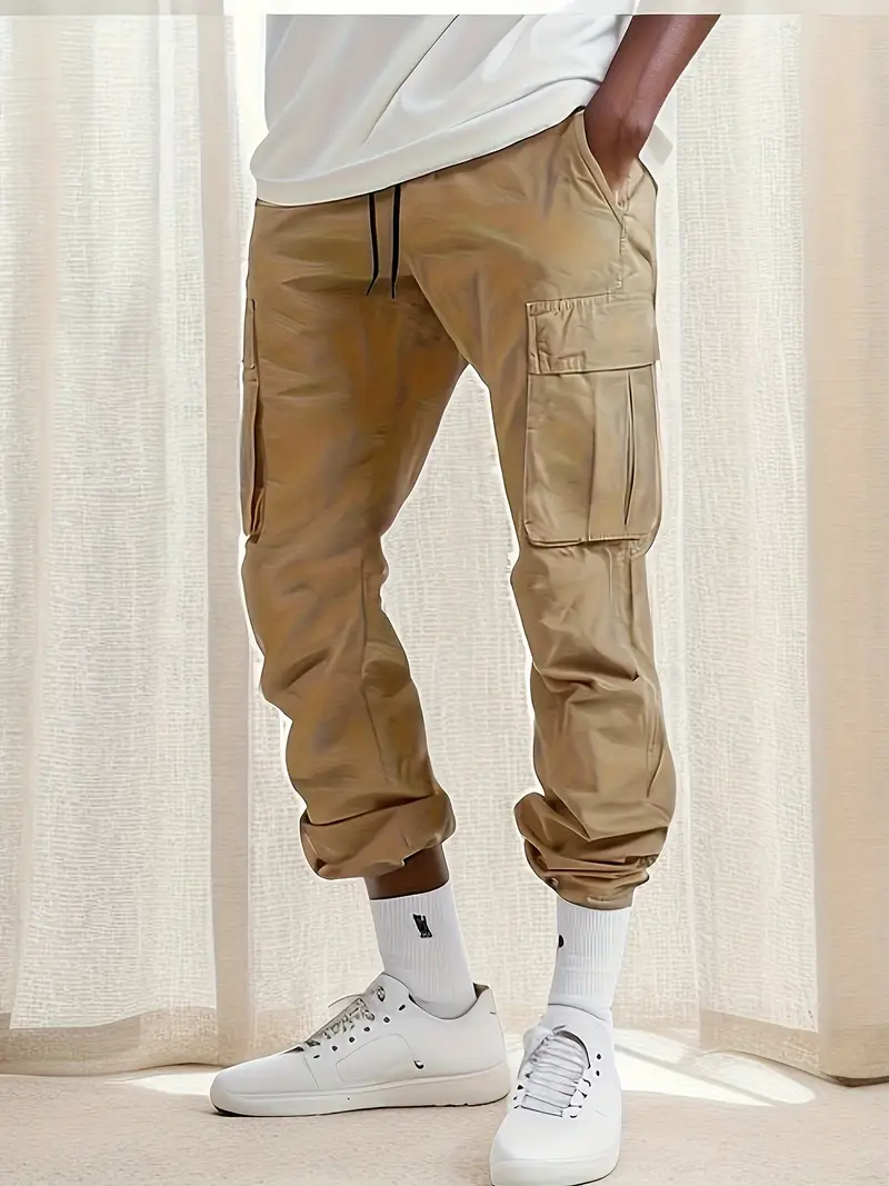 Casual Multi Pocket Drawstring Cargo Pants Drawstring Bottom Temu