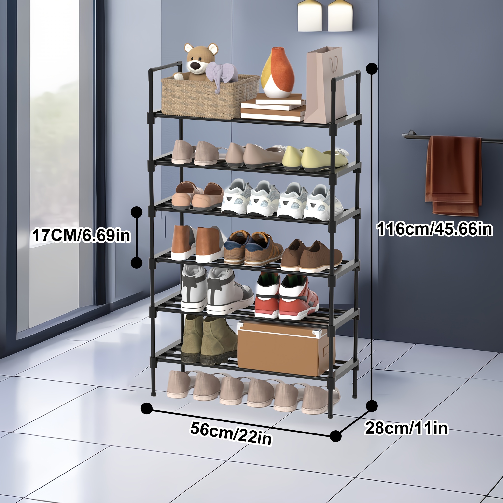 Simple Installation Multi layer Shoe Rack Thickened Metal - Temu United ...