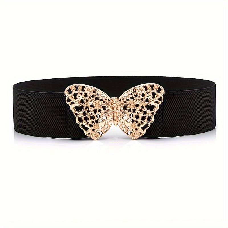 Boucle Ceinture Papillon Dorée Ceinture Large Élégante - Temu Switzerland