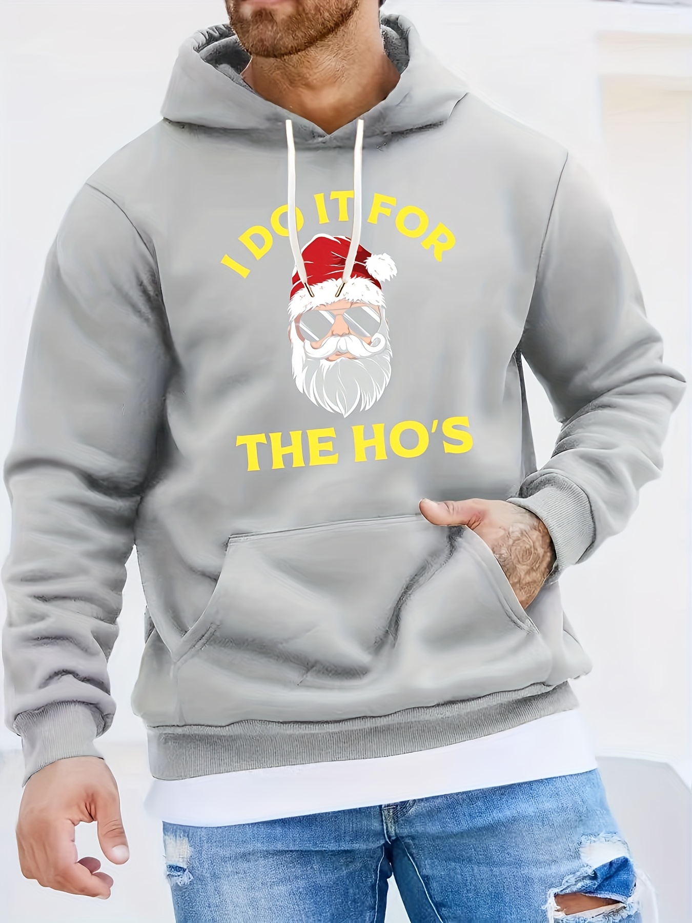 Christmas Theme Santa Claus Print Hoodie Cool Hoodies Men Temu Australia