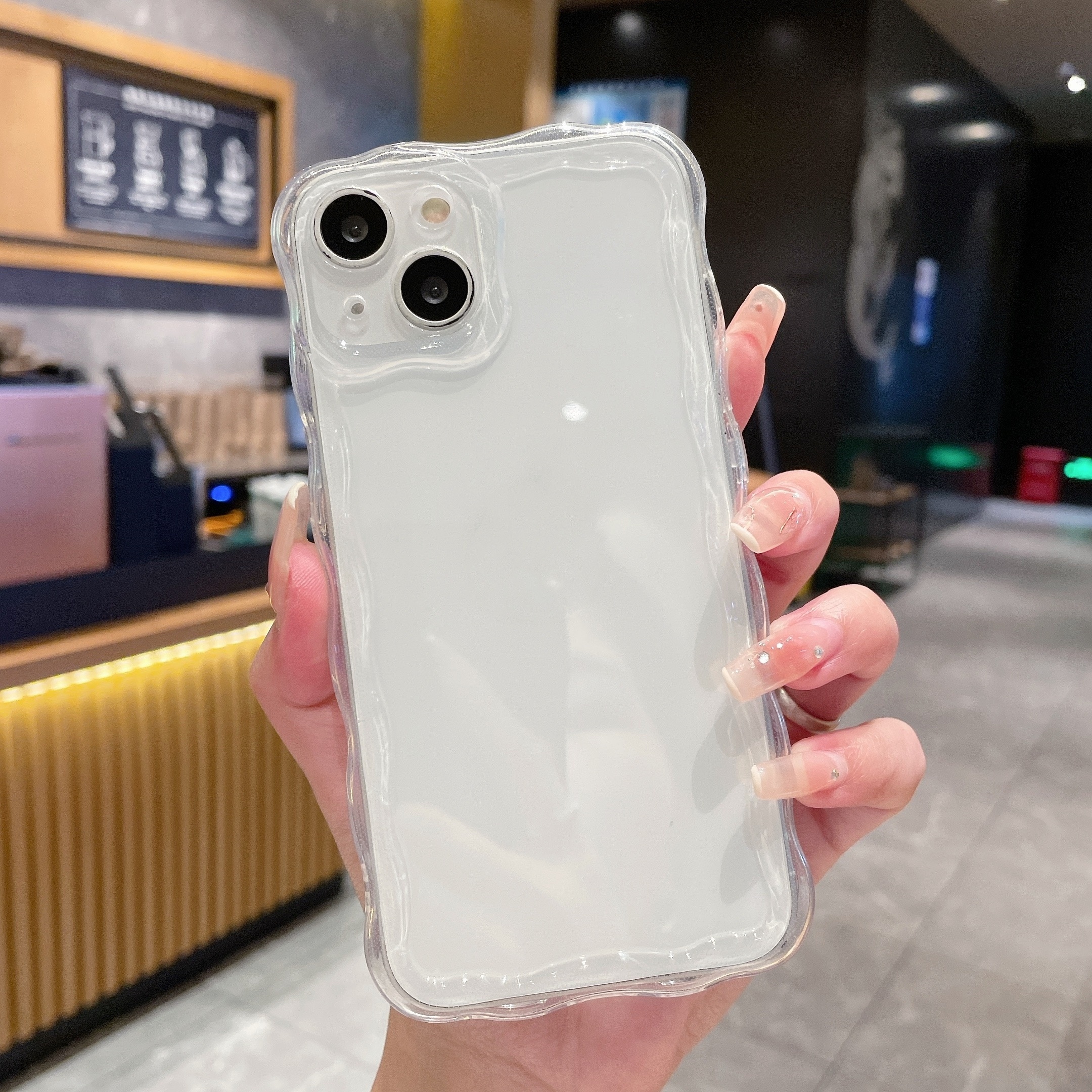 Simple And Transparent Wave Edge Suitable For Iphone - Temu New Zealand