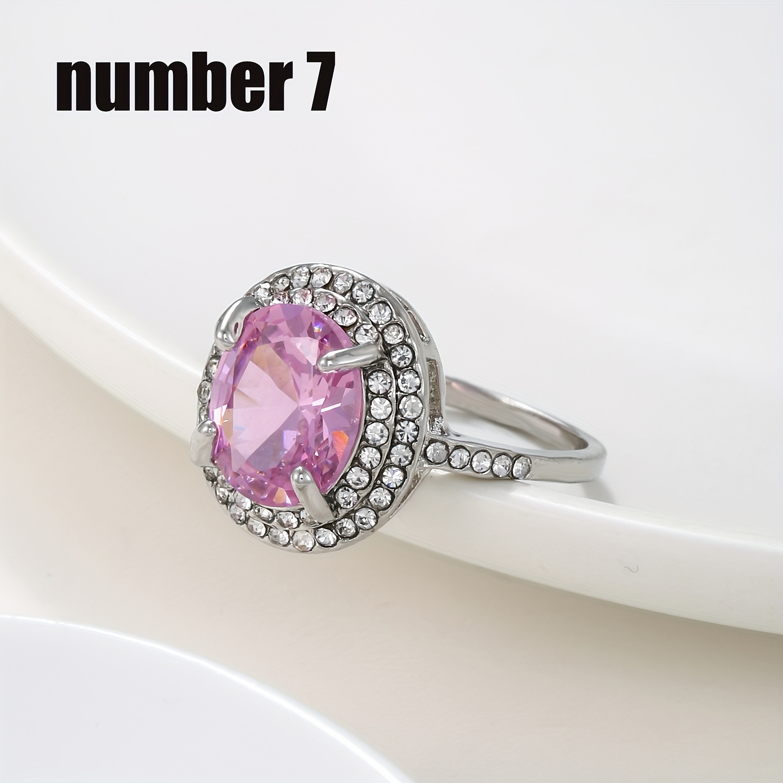 Elegant Shiny Rhinestone Ring Engagement Ring Wedding Ring - Temu ...