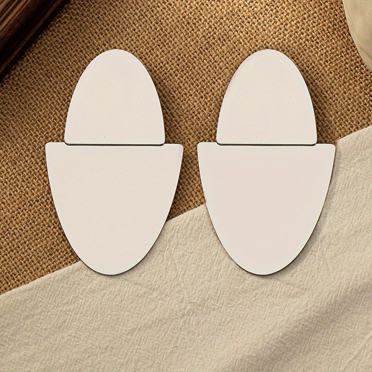 Glossy Oval Sheet Dangle Earrings Simple Party Style Iron - Temu United ...