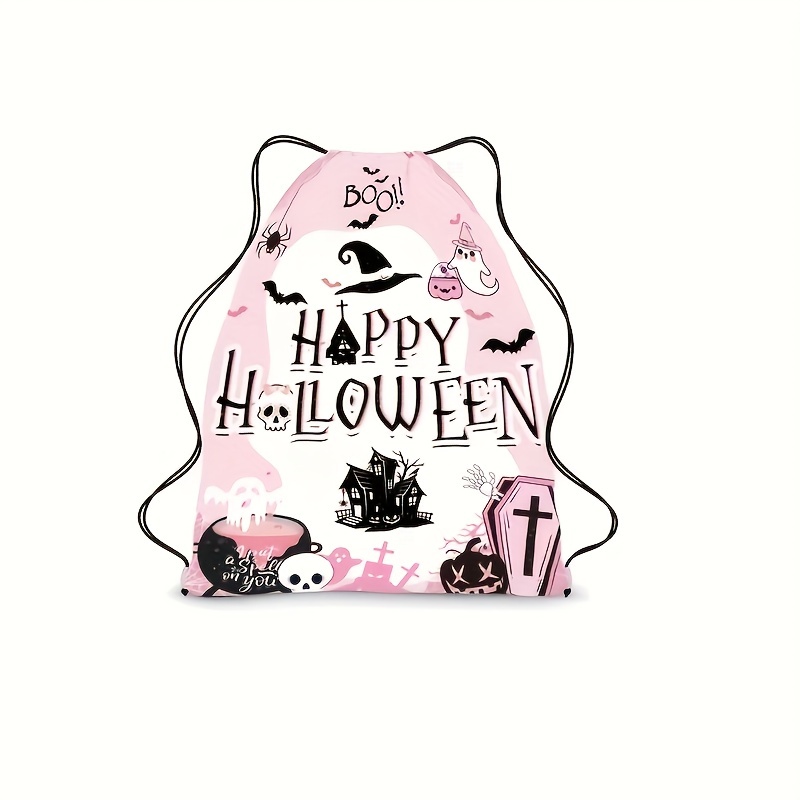 Halloween Drawstring Bag Portable Storage Bag Cartoon Trick - Temu ...