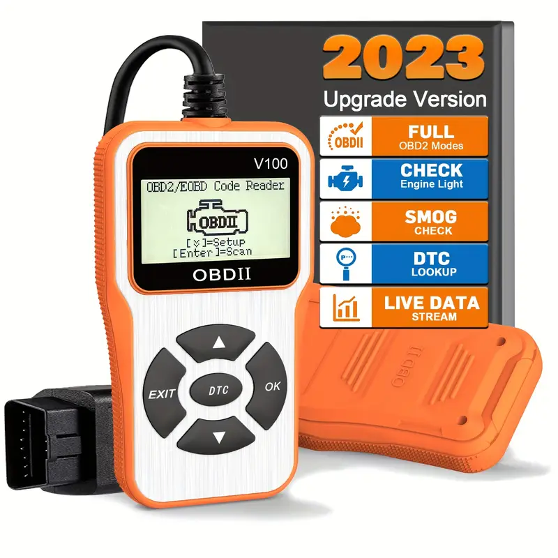 Car Diagnostic Scanner Tool V100 Obd2 Obdii Eobd Fault Code Reader