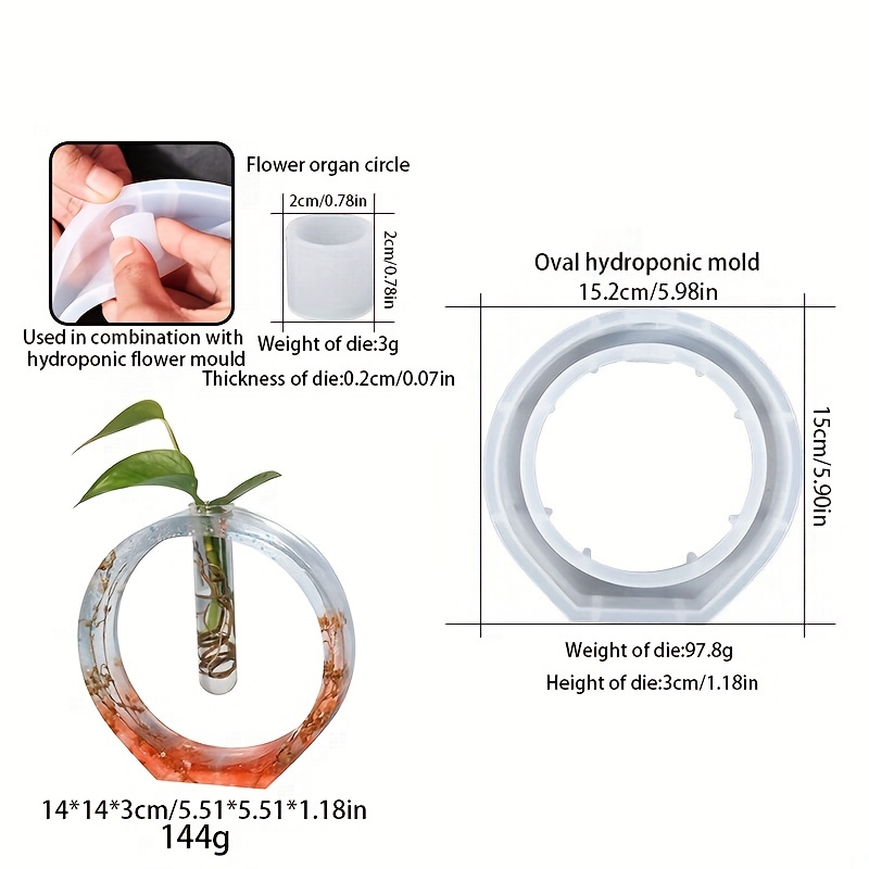 Hydroponic Vase Test Tube Silicone Mold Epoxy Resin Crystal - Temu