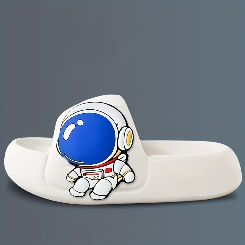mens kawaii cartoon astronaut comfortable quick drying non slip slides ...