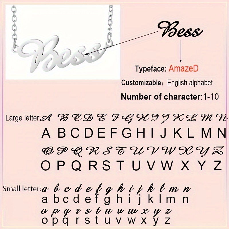 Customized Multiple Fonts Name Necklace Women Stainless - Temu Ireland