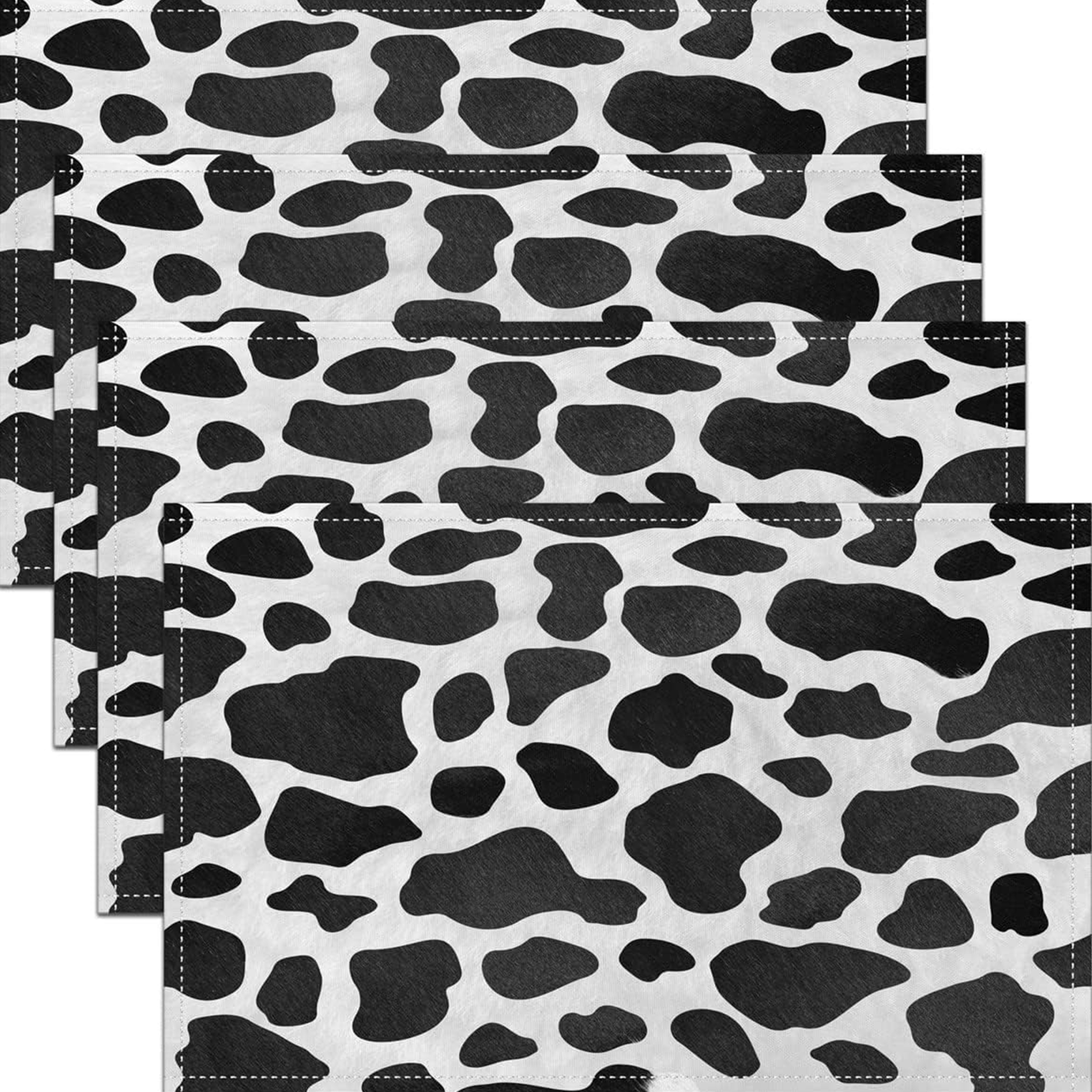 Table Pads Cow Printed Placemats Set Decorative Heat - Temu Canada