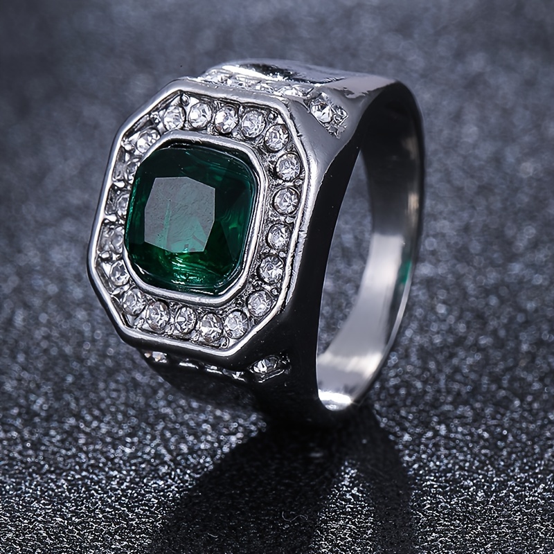 New Men's Cubic Zirconia Ring - Temu United Kingdom