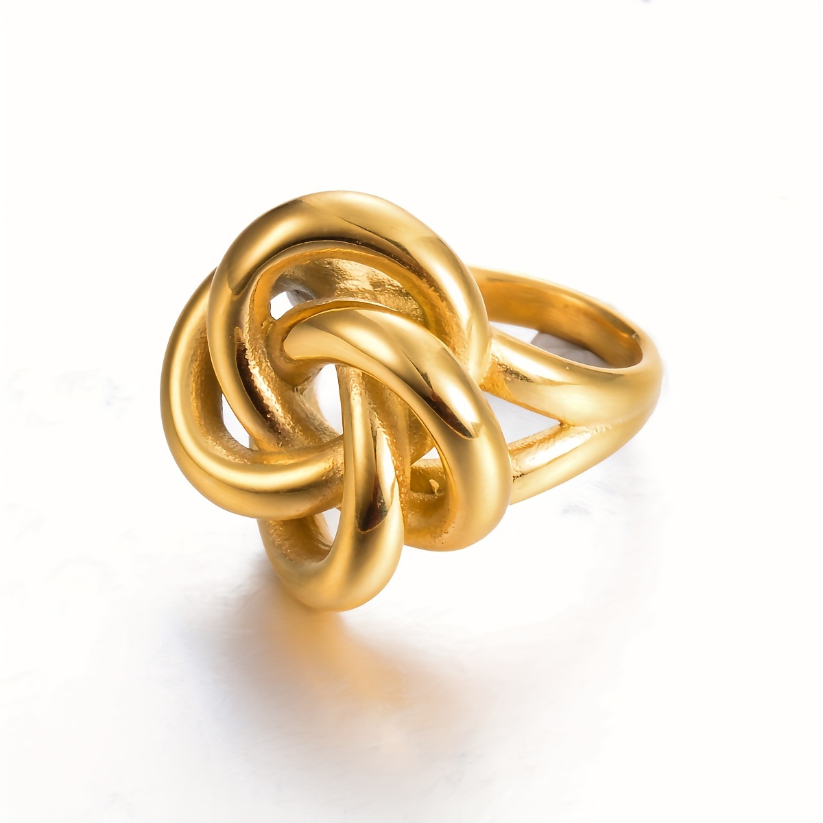 Men's Golden Wide Hollow Geometric Line Ring 18k Gold plated - Temu ...