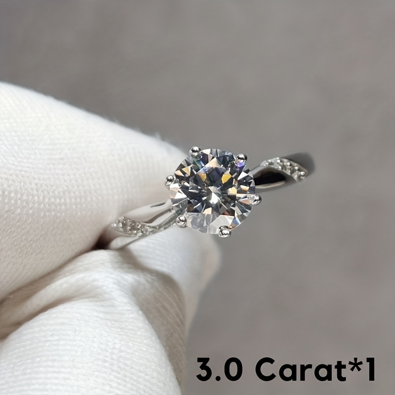 Fashion Delicate Elegant Moissanite Ring Girls - Temu United Kingdom