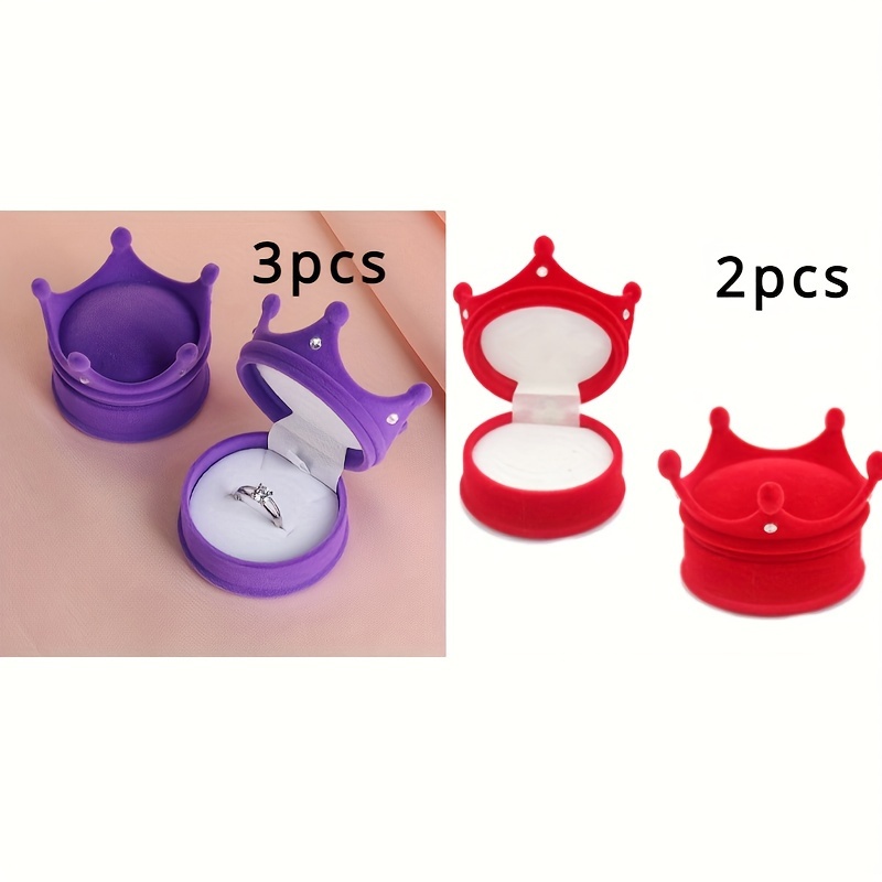 Cartoon Elegant Crown Ring Box Jewelry Ring Packaging Box - Temu United ...