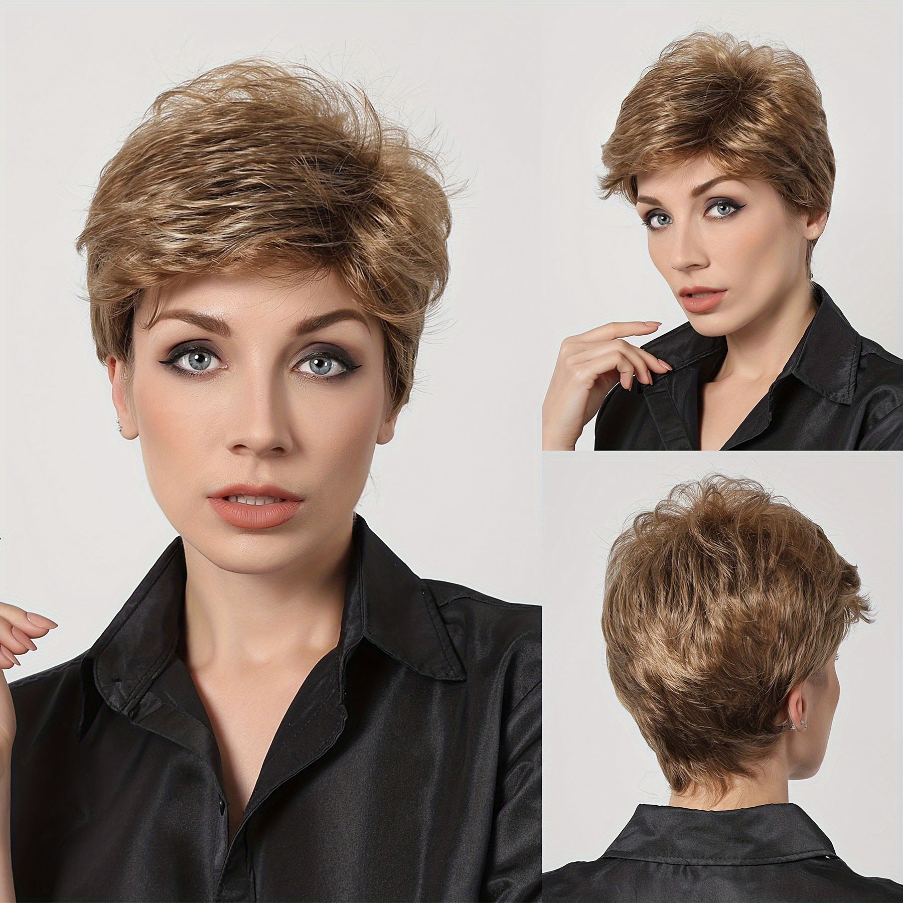 Short Straight Hair Wig Side Part Natural Synthetic Hair - Temu United ...