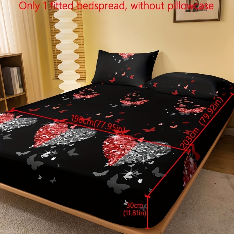 Brushed Fitted Sheet Soft Comfortable Butterfly Print - Temu United