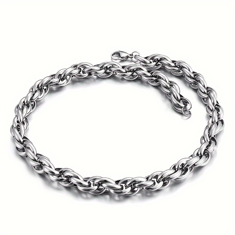 Fashion Titanium Steel Thick O shaped Interlocking Chain - Temu Ireland