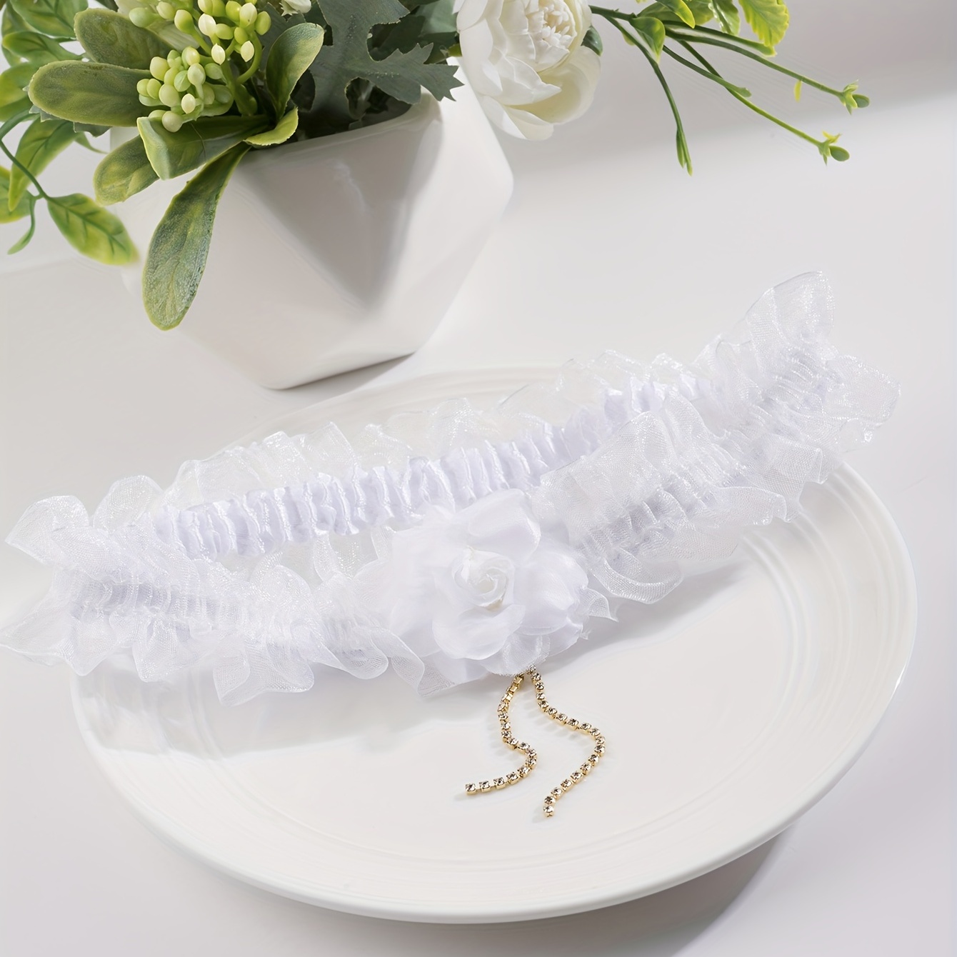 Tassel Rhinestone Wedding Garters Bride Lace Bridal Garter - Temu