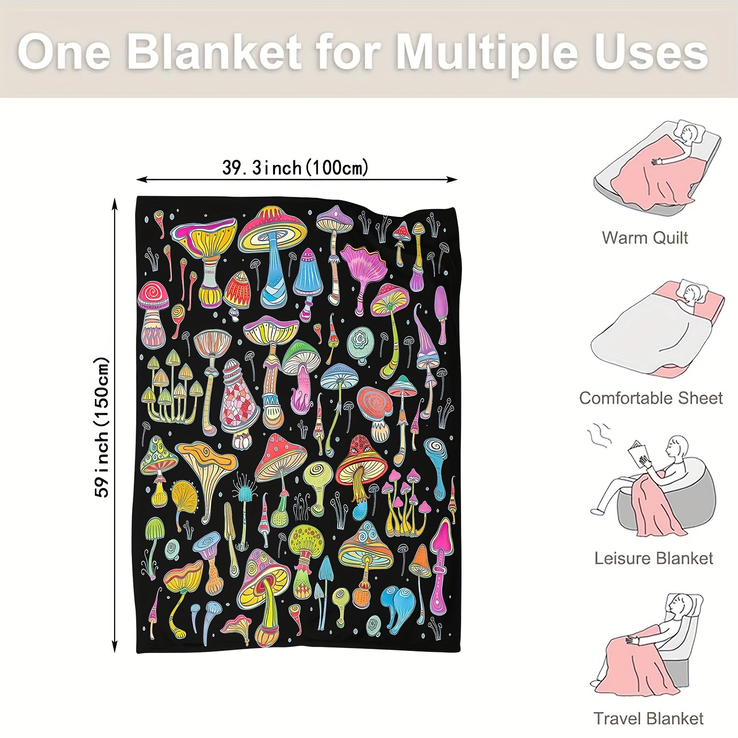 Printed Throw Blanket Flannel Blanket Soft Blanket Sofa - Temu Australia