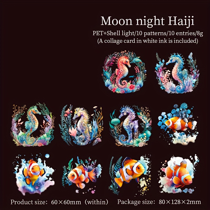 Pet Transparent Stickers Creative Aesthetic Ocean Jellyfish - Temu Ireland