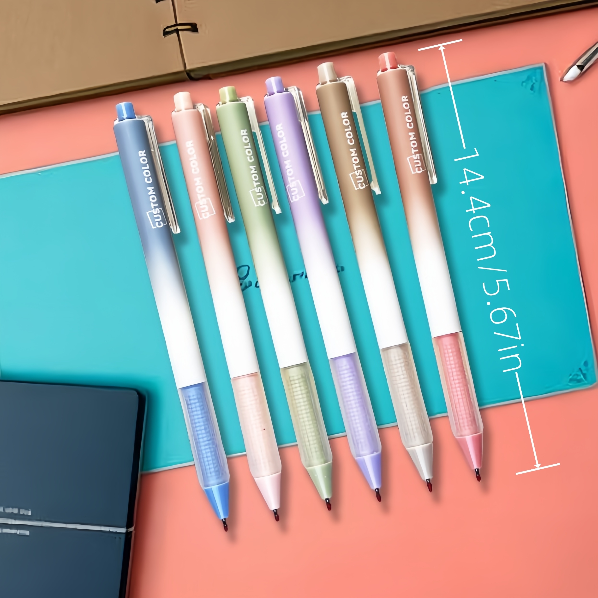 6pcs Boxed Colorful Love Color Milk Tea Color Press Gel Pen St Quick ...