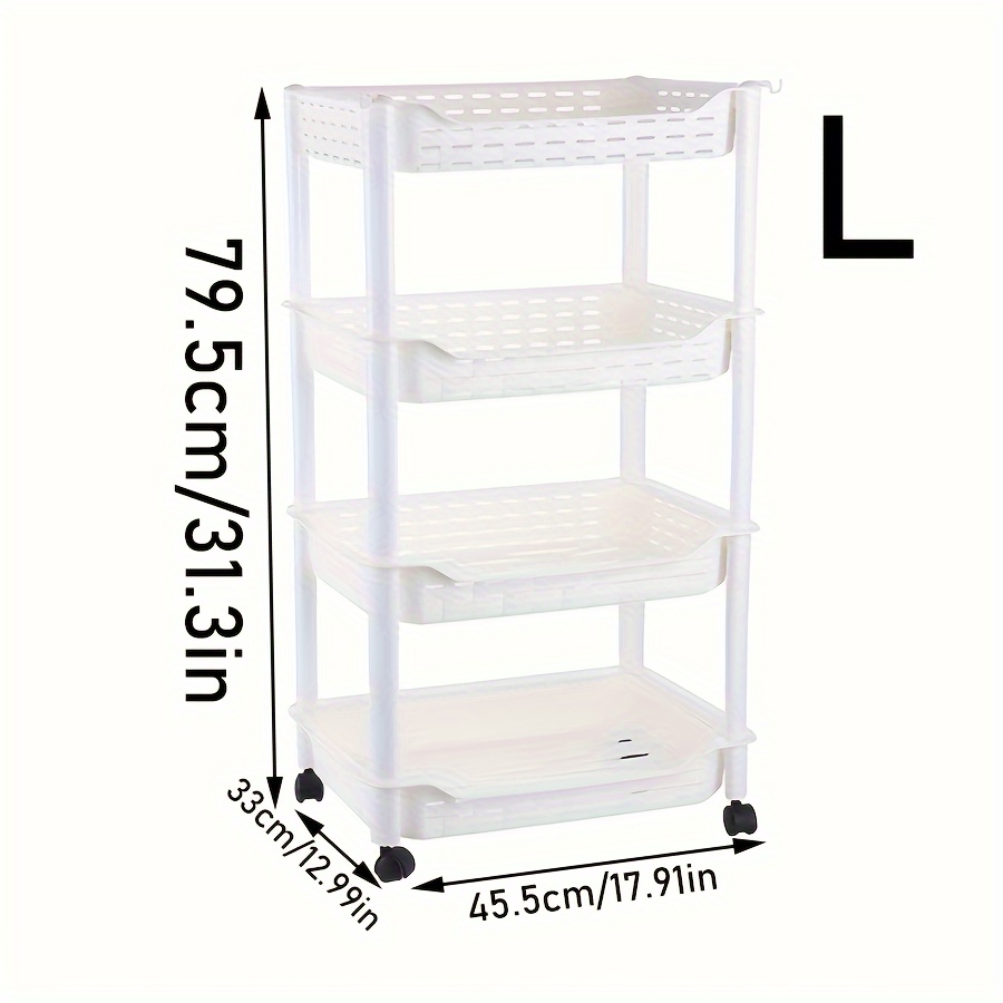 Household Plastic Storage Rack Hollow Layer Rack Wheels - Temu New Zealand