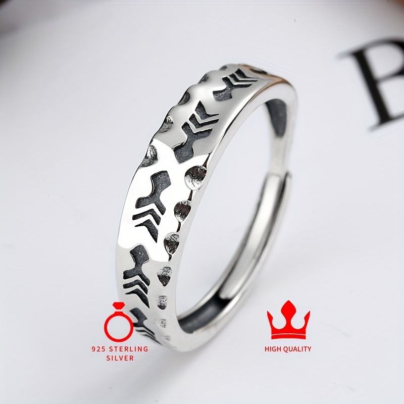 Fashionable Minimalistic 925 Sterling Silver Ring - Temu United Kingdom