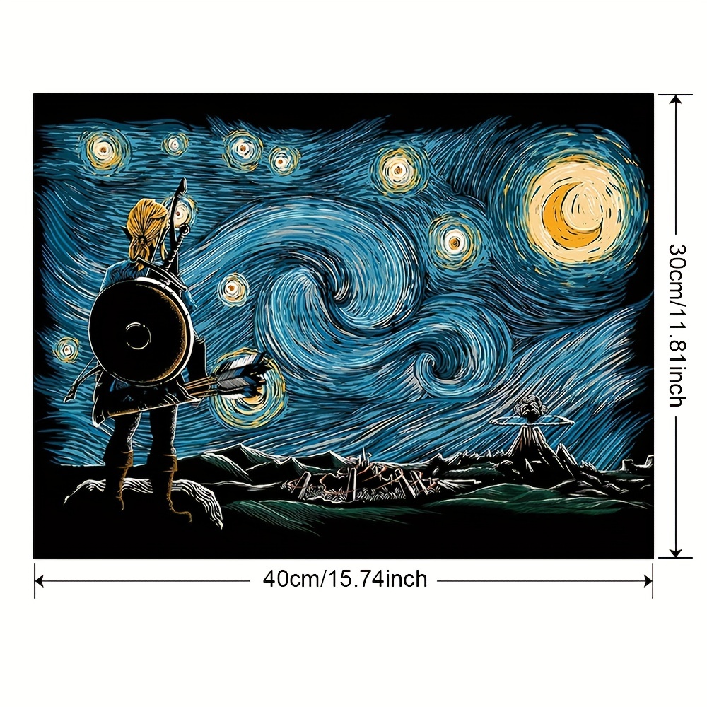 Vintage Canvas Print Poster Starry Night Canvas Wall Art - Temu Canada