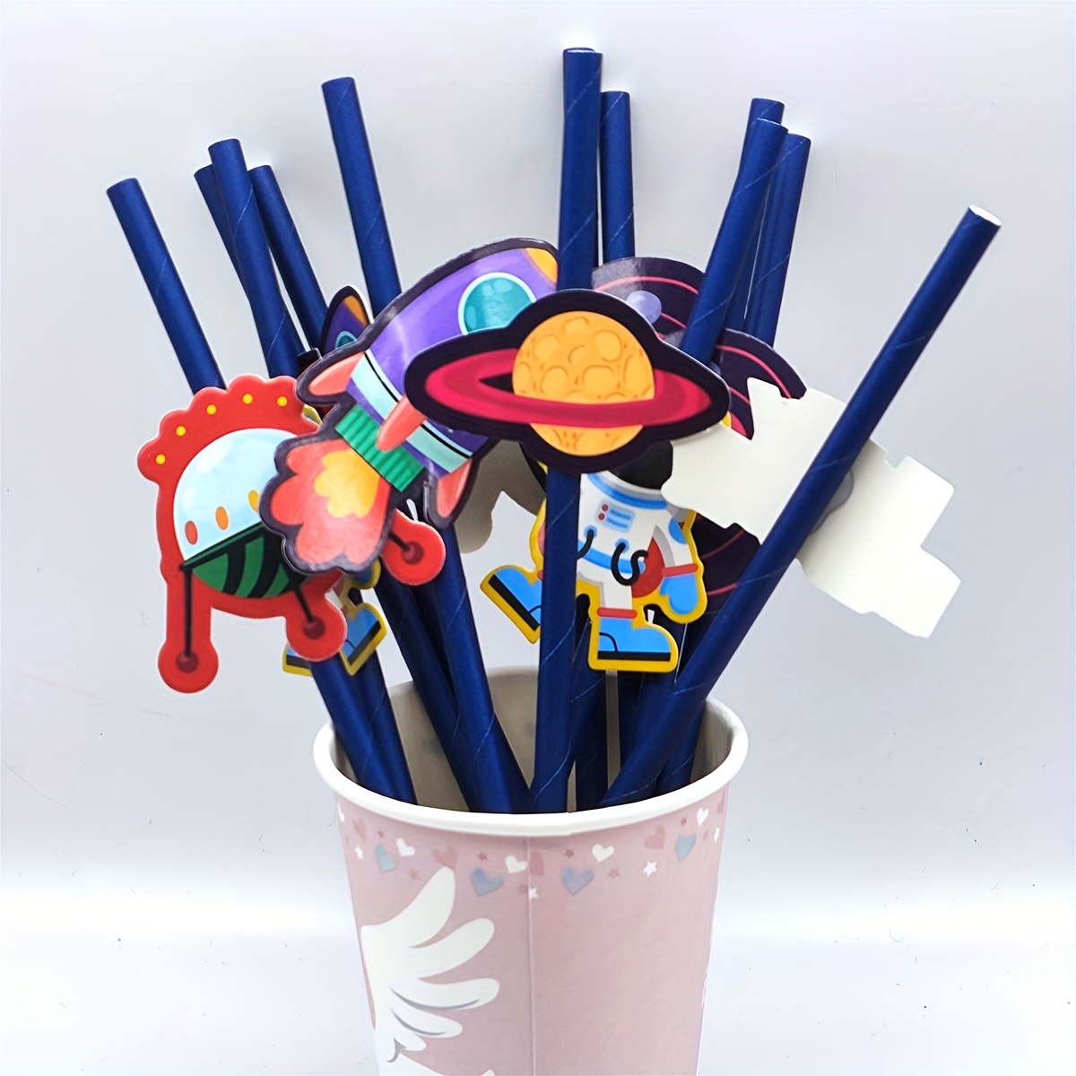 Creative Party Birthday Straw Space Theme Disposable Drink - Temu Australia