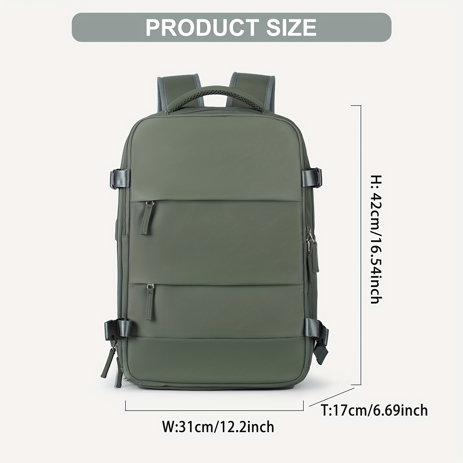 Large Travel Backpack Men Laptop Backpack Wet Pocket Usb - Temu United ...