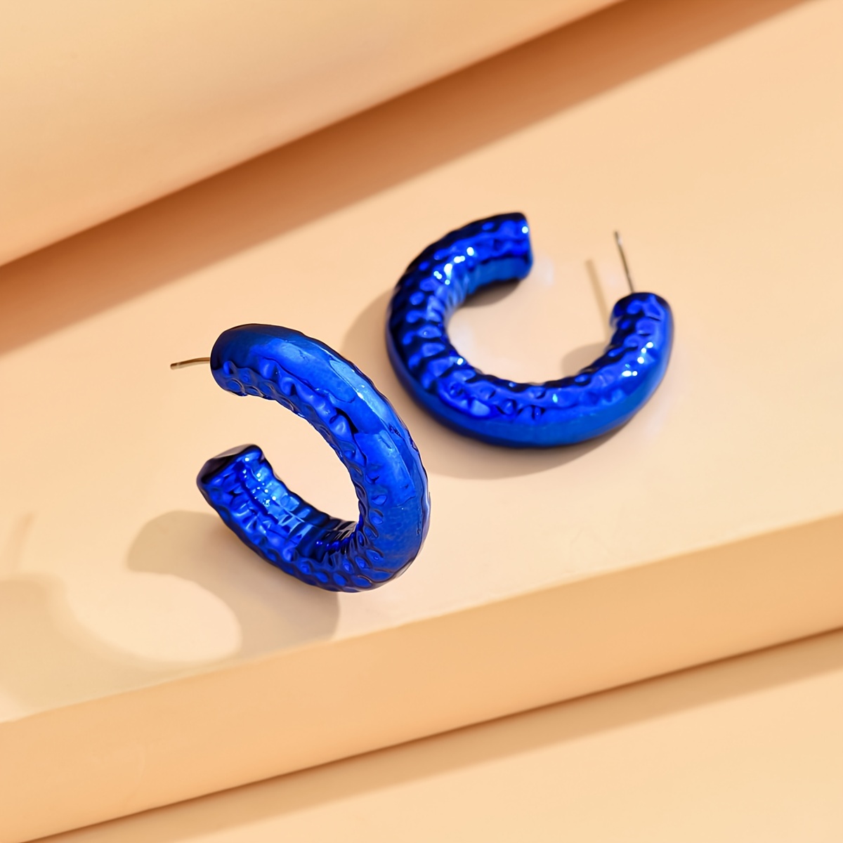 Colorful C Shaped Hoop Earrings Acrylic Lightweight Female - Temu ...