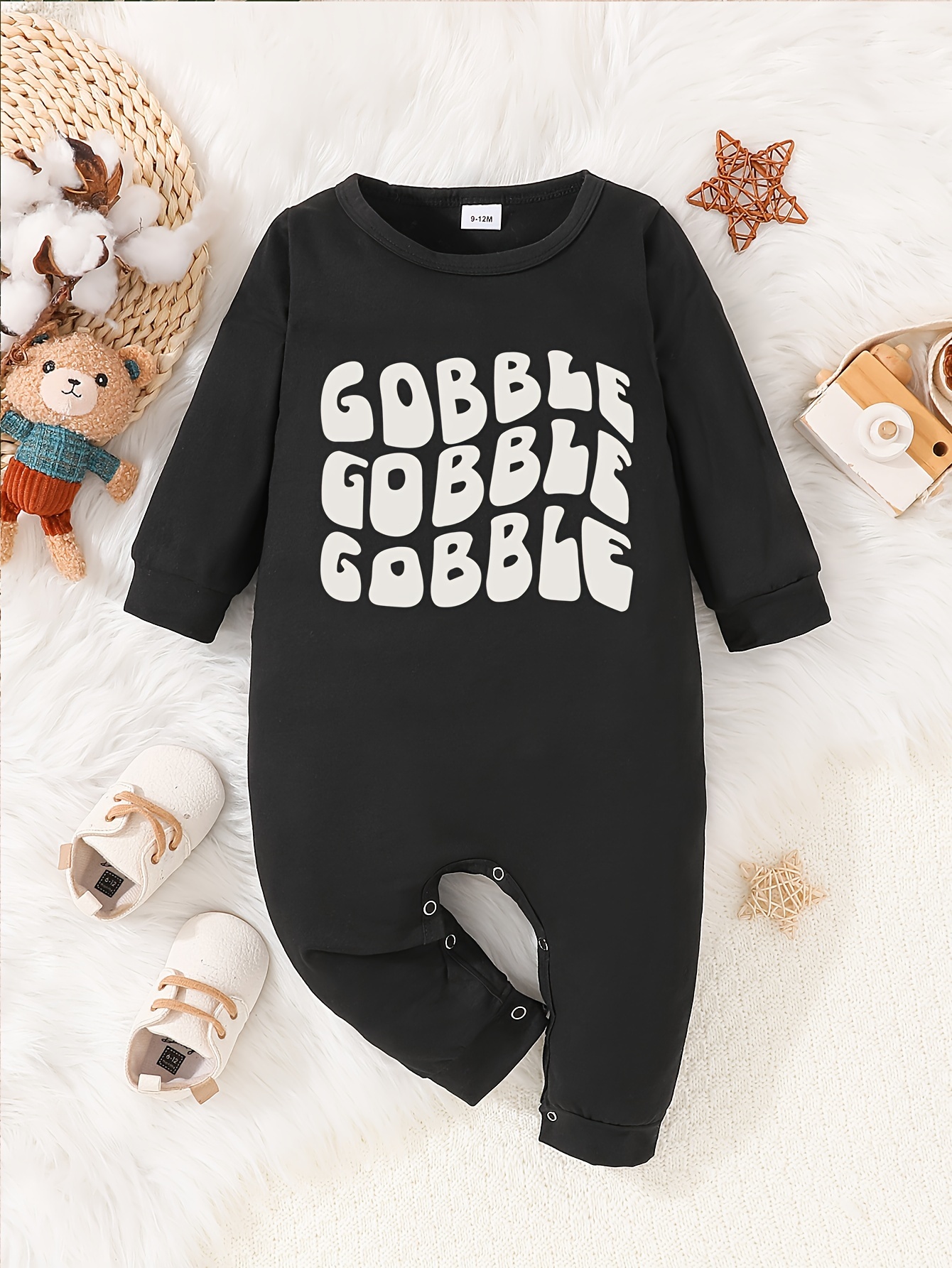 Infant's Gooble Print Bodysuit Comfy Long Sleeve Onesie Baby - Temu ...