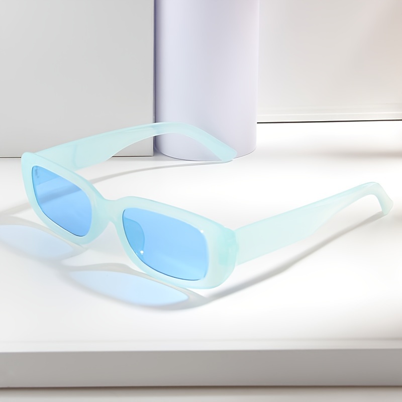 Y2k Rectangle Fashion Fashion Glasses Women Men Cute Candy - Temu ...